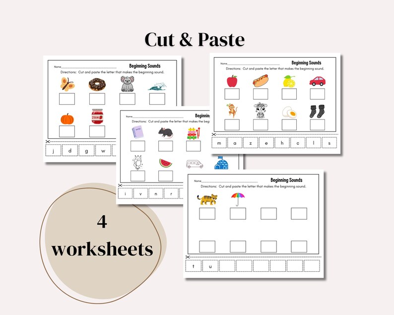 4 Printable Alphabet Practice Worksheet, Identifying Letter Activity ...