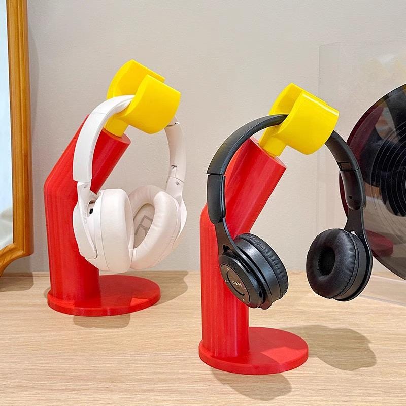 3D Printed LEGO Inspired Universal Headphone Stand for Desk, Gaming ...