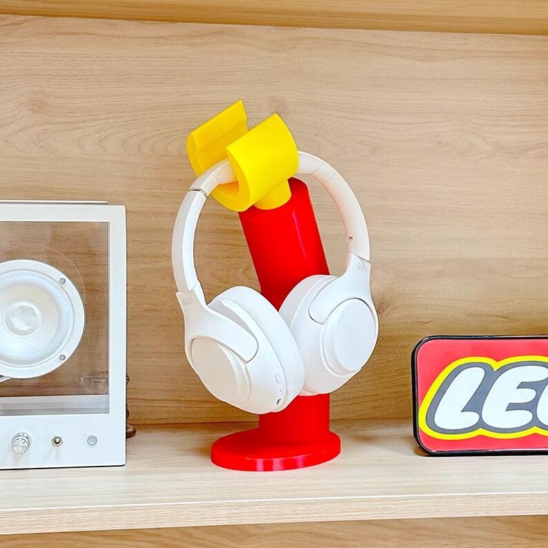3D Printed LEGO Inspired Universal Headphone Stand for Desk, Gaming ...