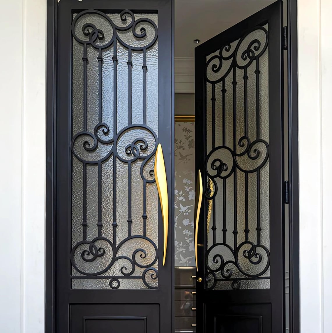 High End Luxury Heavy Duty Brass Door Pull, Double Door Handle, Mount ...