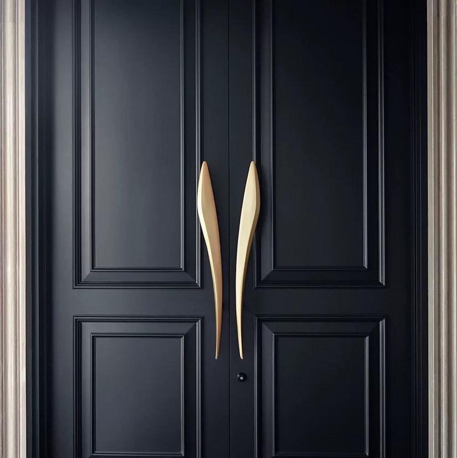 High End Luxury Heavy Duty Brass Door Pull, Double Door Handle, Mount ...