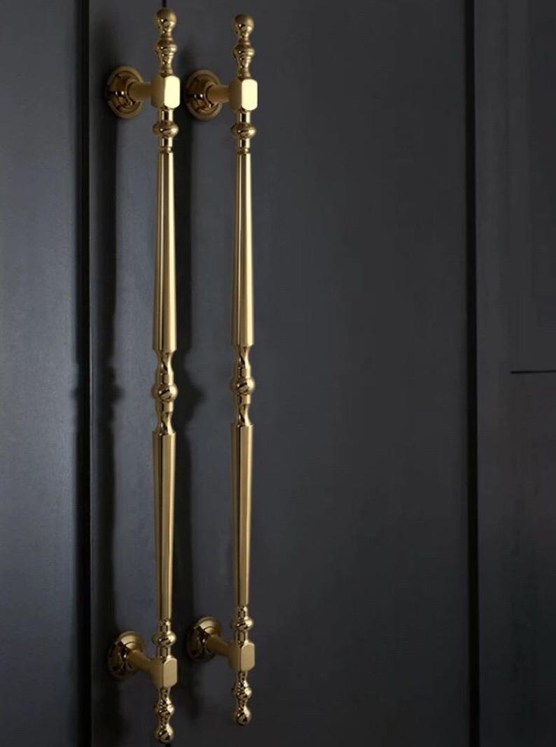 High End Luxury Vintage Brass Door Pull Handles, Double Door Handle ...