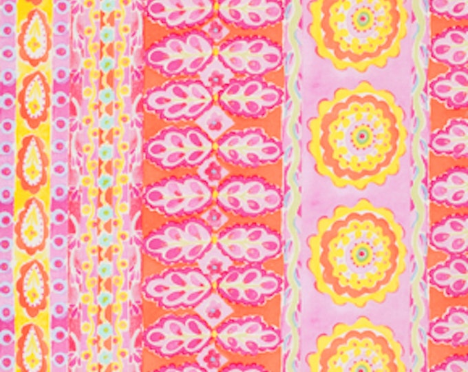 SALE Free Spirit Dena Designs PWDF138 the Painted Garden-heather-pink 1 ...