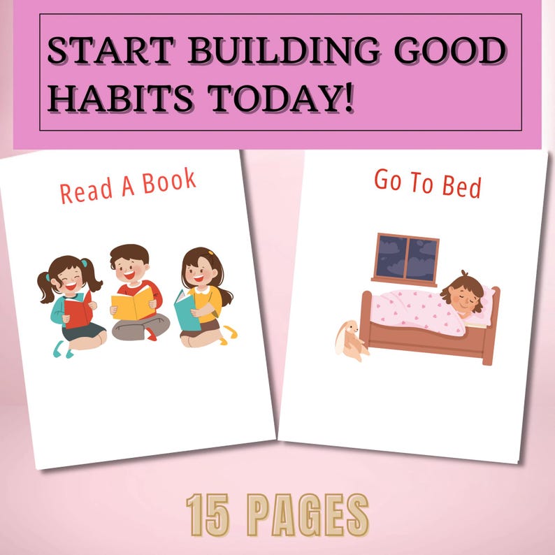 Kids Daily Routine Cards, Routine Chart for Kids, Morning Routine ...