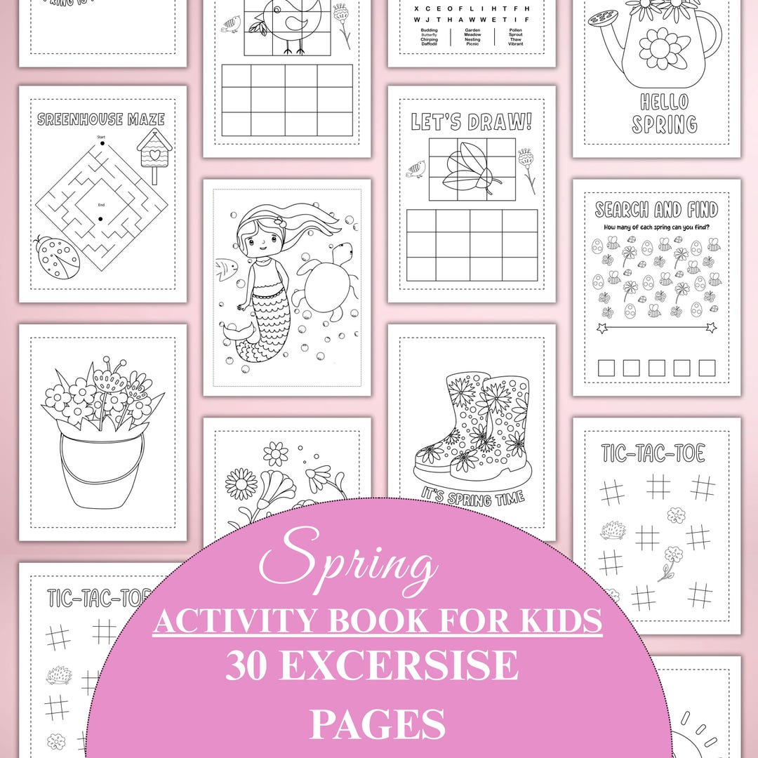 Spring Activity Bundle With Coloring Pages, Word Search, Adhd & Autisms ...