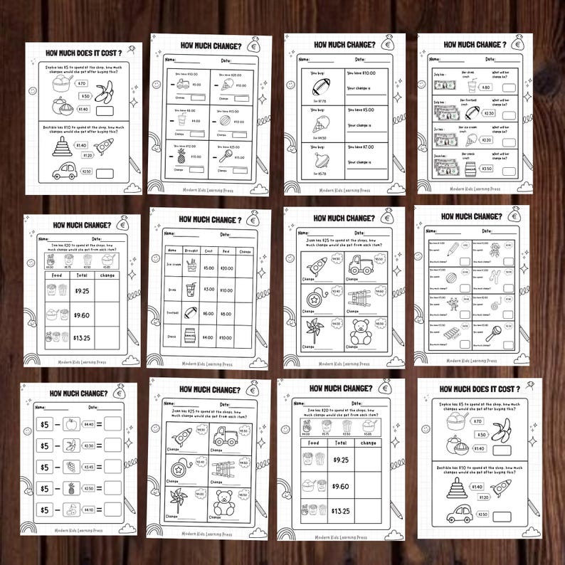 Math Worksheets Autism Counting Money Change, Learning Materials for ...