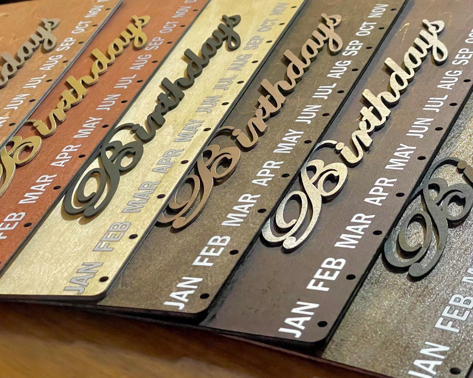 Wooden Family Calendar Personalized, Family Birthday Reminder, Birthday ...