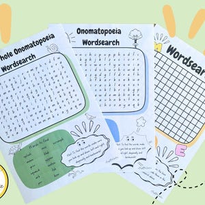 Wordsearch Editable Template - Etsy