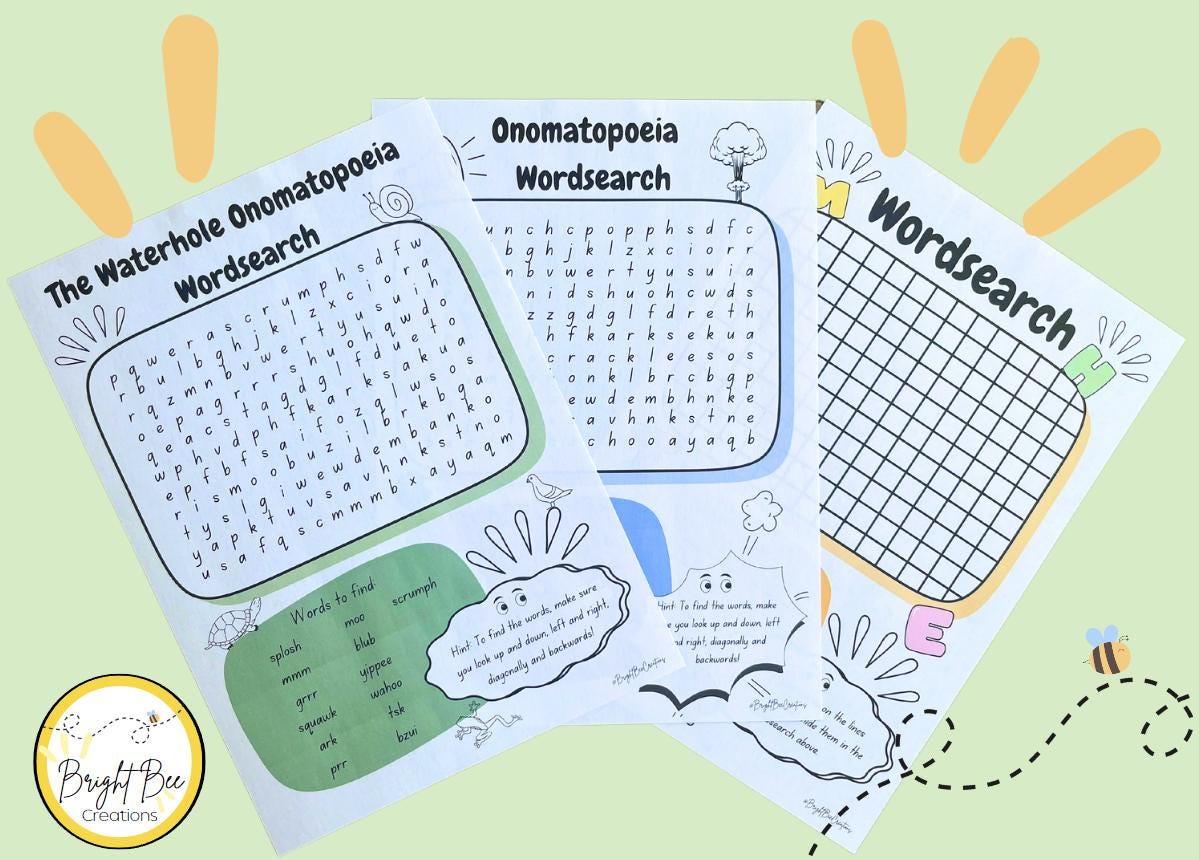 Wordsearch Editable Template - Etsy
