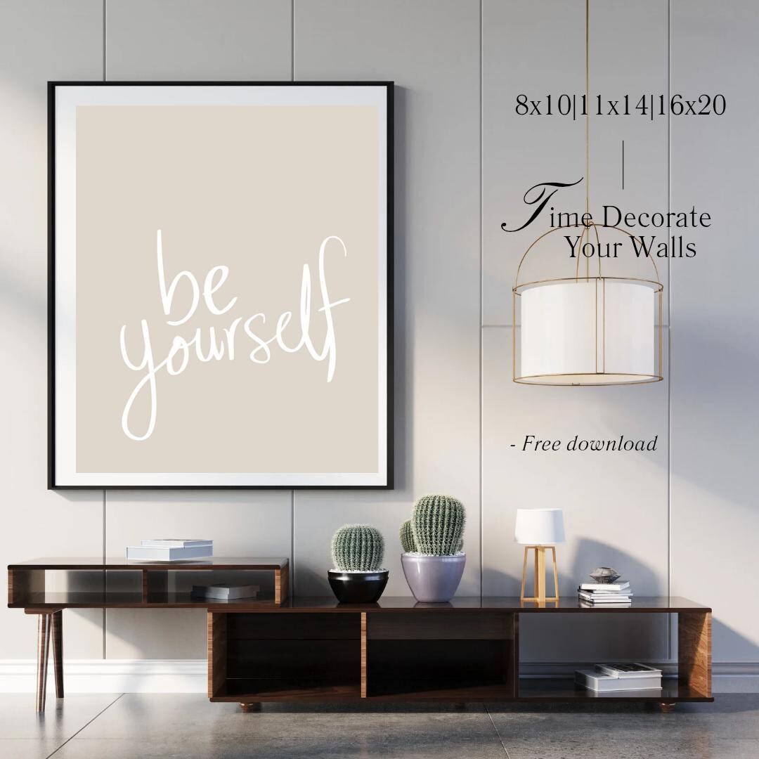 Be Yourself|printable Wall Art | Motivational Quote Print | Digital ...