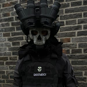 Ghost Helmet & NVG Setup Tactical Call of Duty Cosplay Gear Night ...
