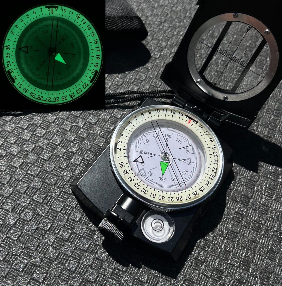 Military Tactical Compass – Glowing Luminous Lensatic Compass With ...