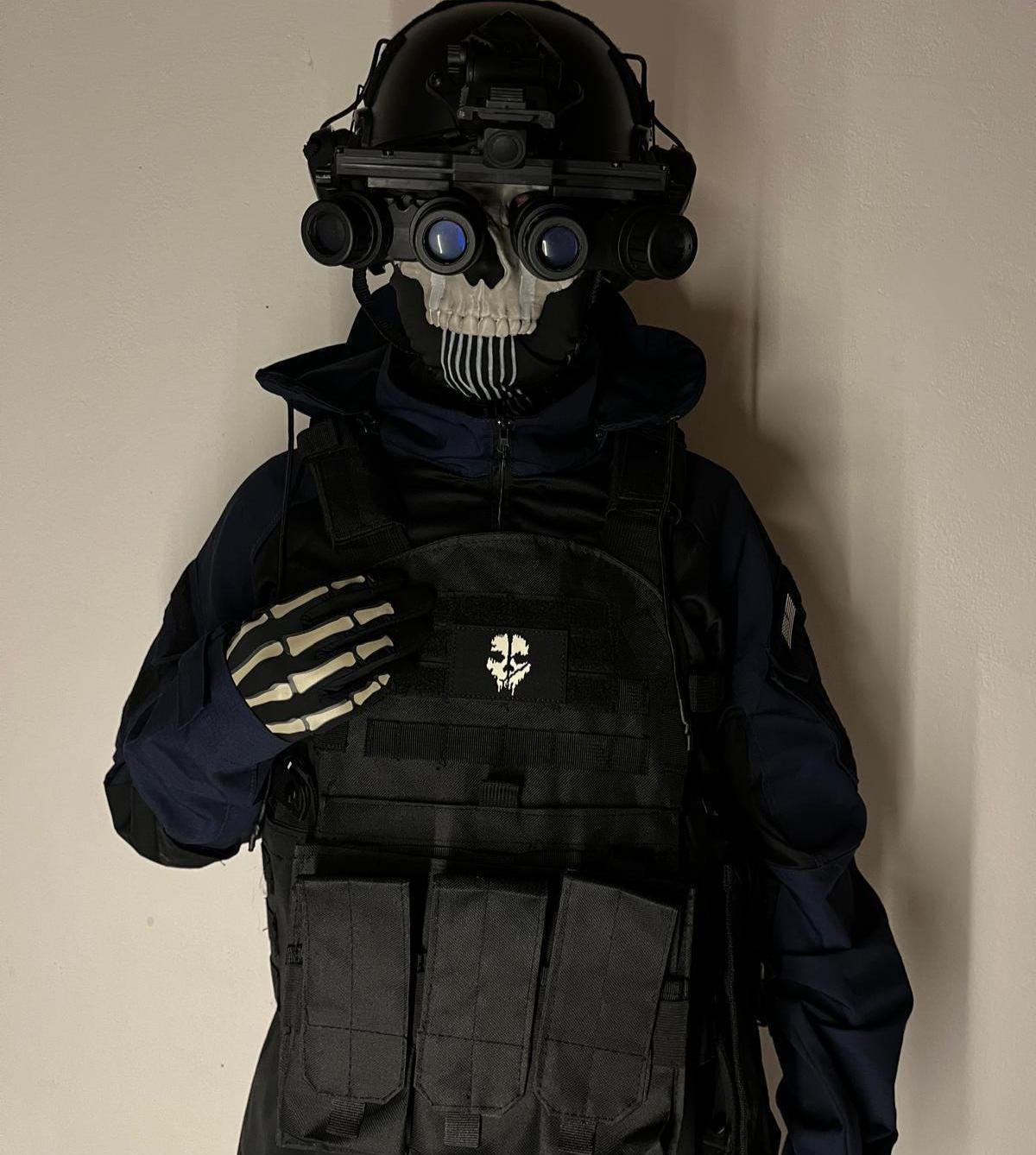 Ghost Battle Combo - Cosplay Gear for Airsoft | Tactical Helmet With ...