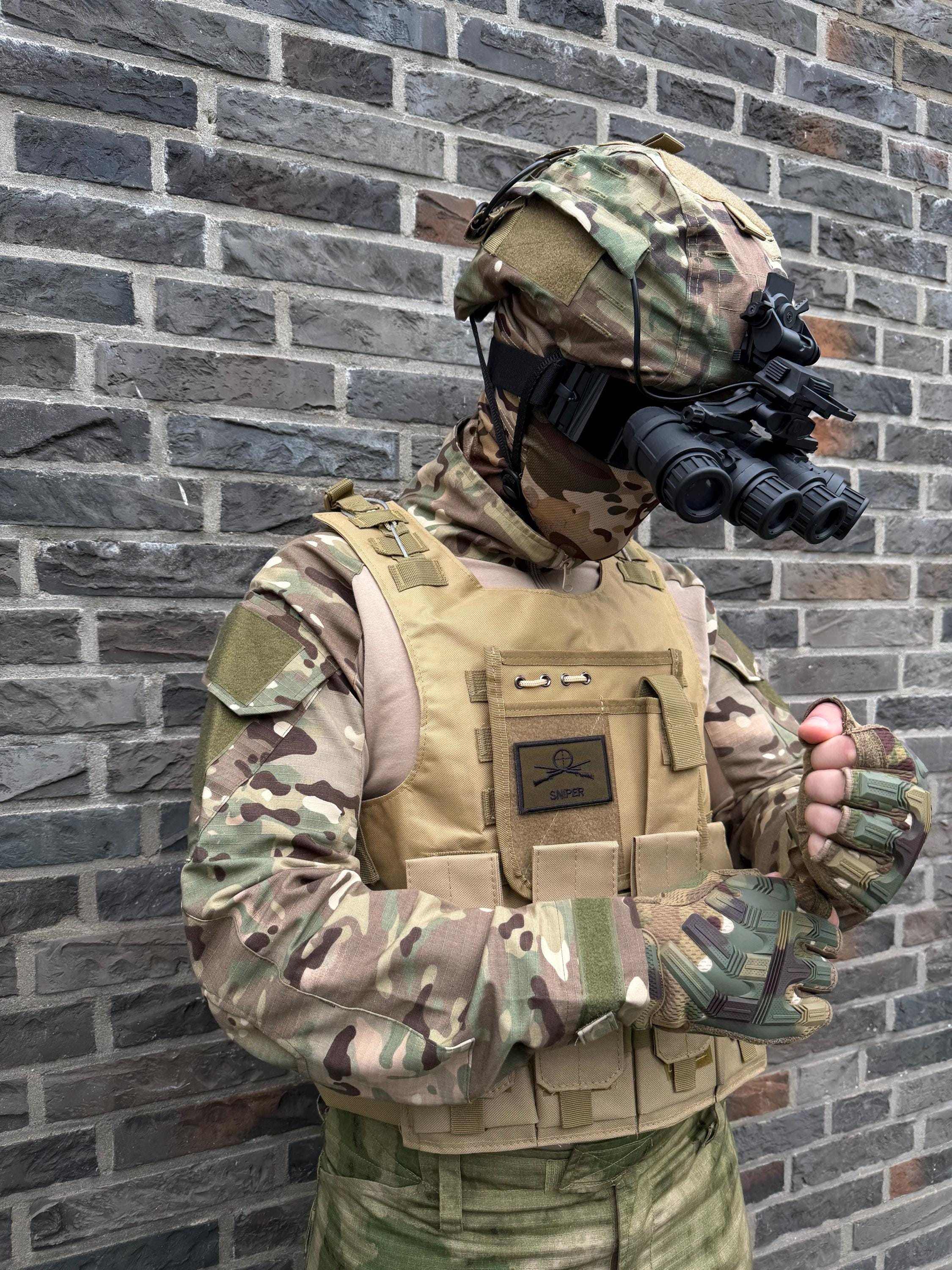 Full Airsoft Tactical Gear Set With Helmet + NVG + Vest + Pants + Boots ...