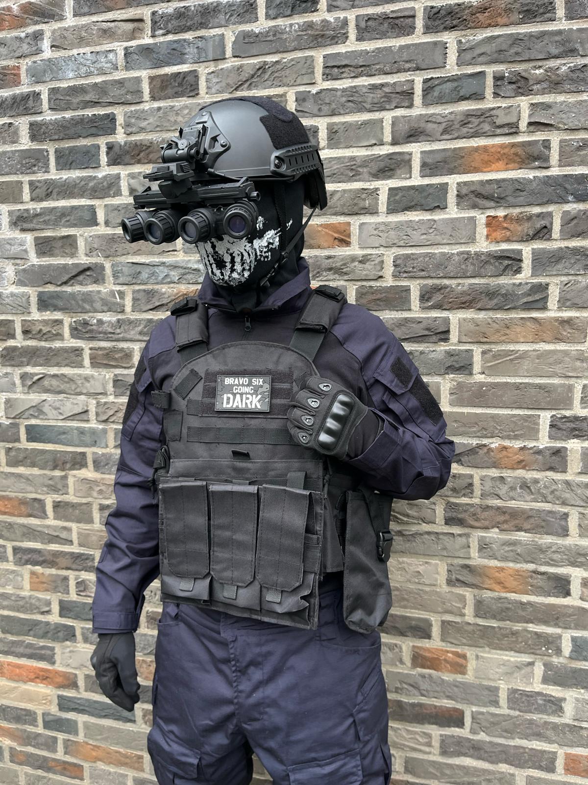 Keegan Full Set - Tactical Helmet With NVG - Shirt & Pants - Balaclava ...