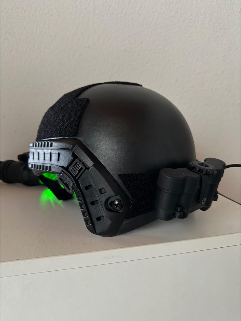 Luminous NVG Helmet Set – Green LED Night Vision Goggles + Tactical ...