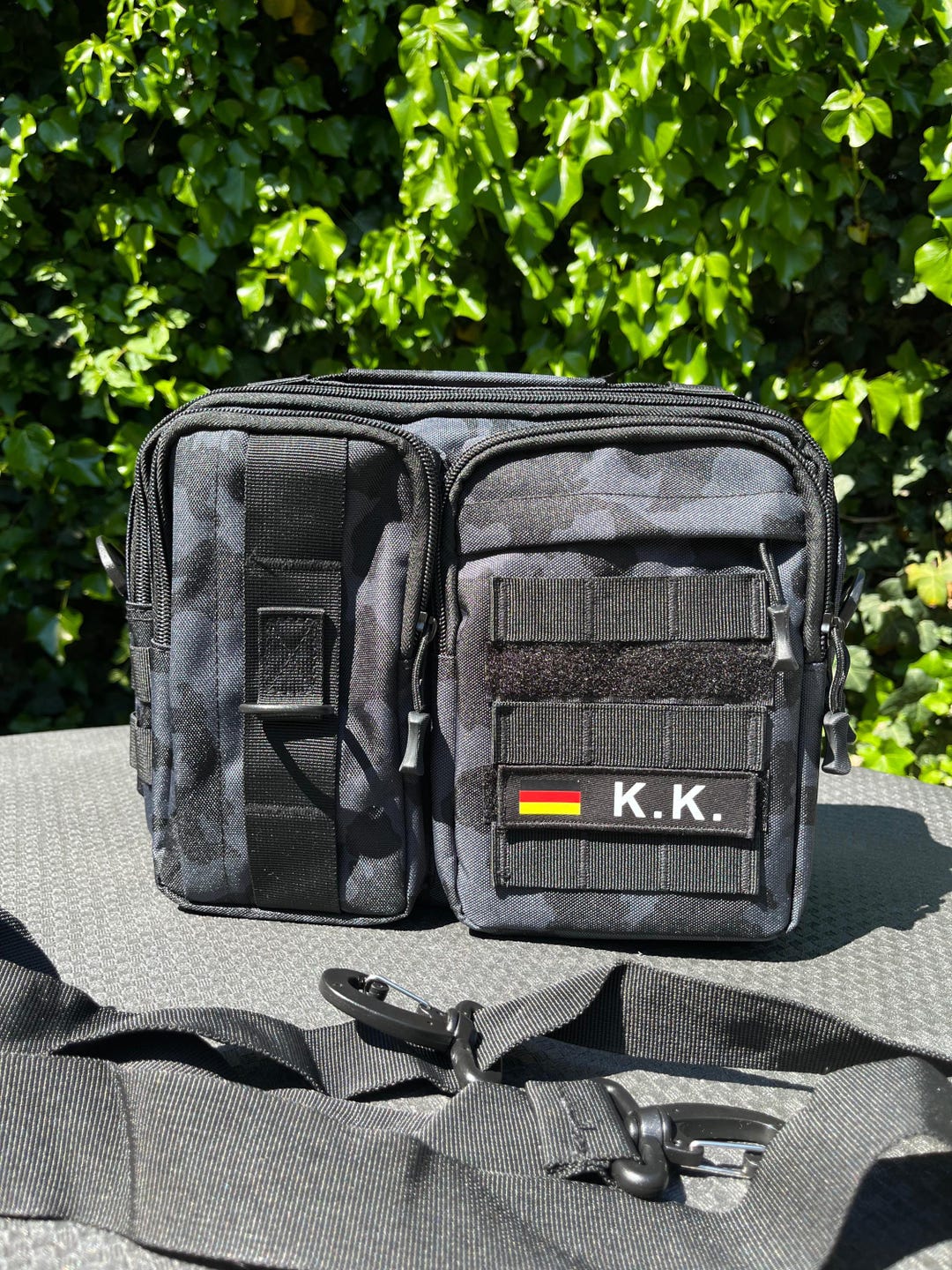 Personalized Tactical Shoulder Bag With Name & Flag Patch – Custom ...