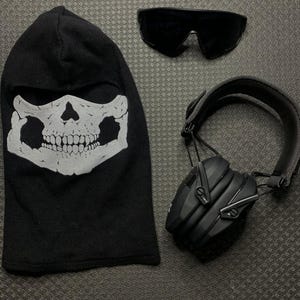 Classic Ghost Balaclava – Tactical Balaclava & Earmuffs Headset | COD ...