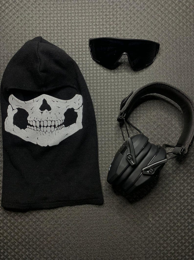 Classic Ghost Balaclava – Tactical Balaclava & Earmuffs Headset | COD ...