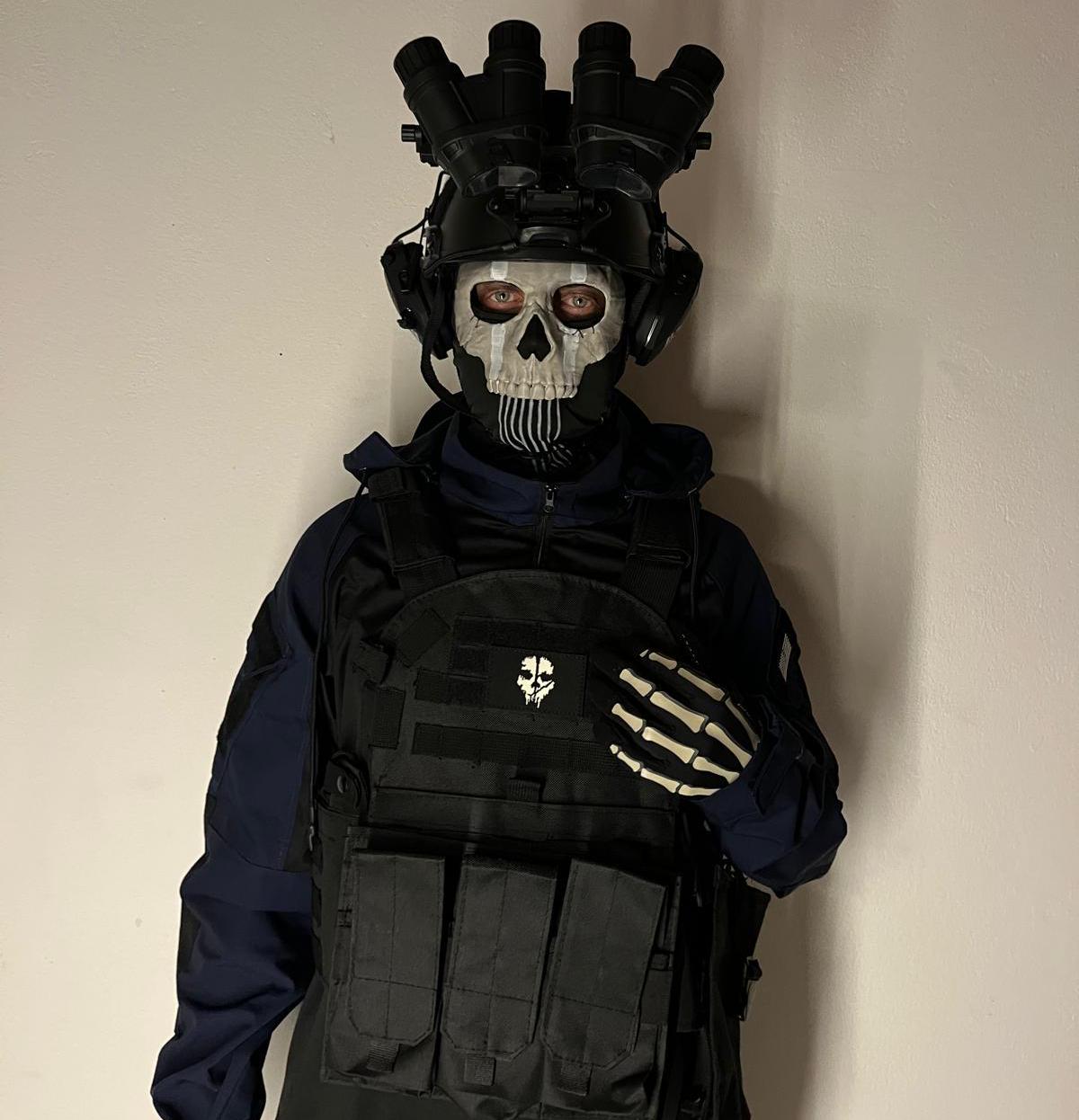 Ghost Battle Combo - Cosplay Gear for Airsoft | Tactical Helmet With ...