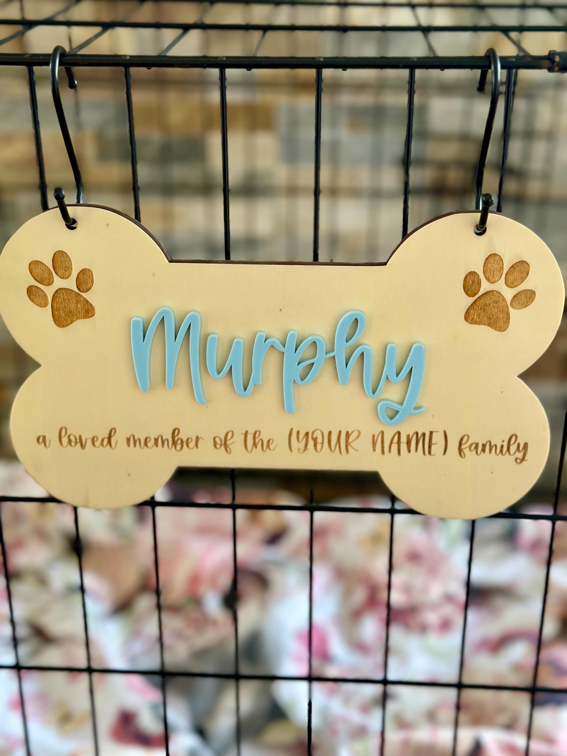 Personalised Crate Sign, Custom Dog Kennel Sign, Hanging Crate Sign ...