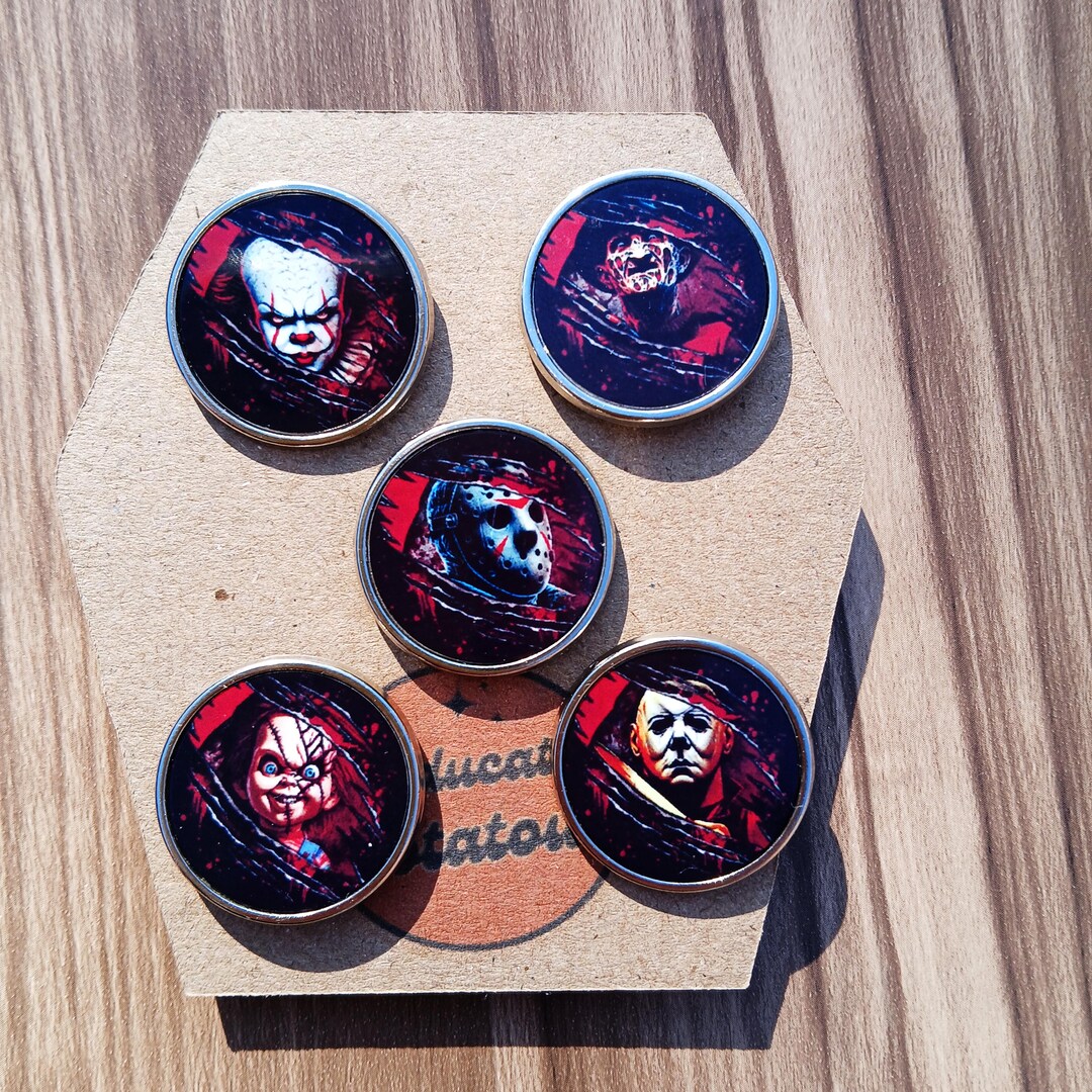 Slasher Horror Pin Badges | Unique | Horror | Movie | Classic Movies ...