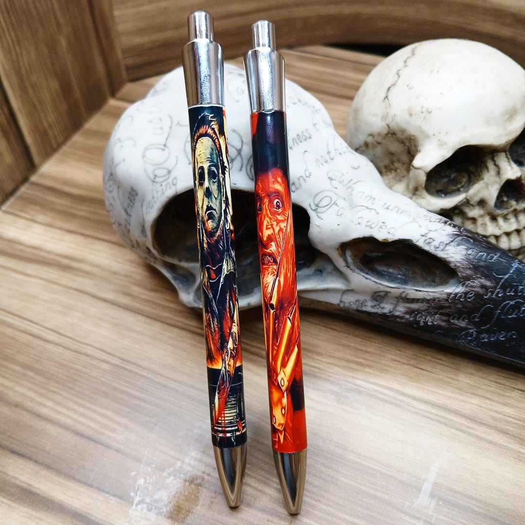 Freddy & Michael Horror Pens: Classic Slasher Movie Stationery - Etsy