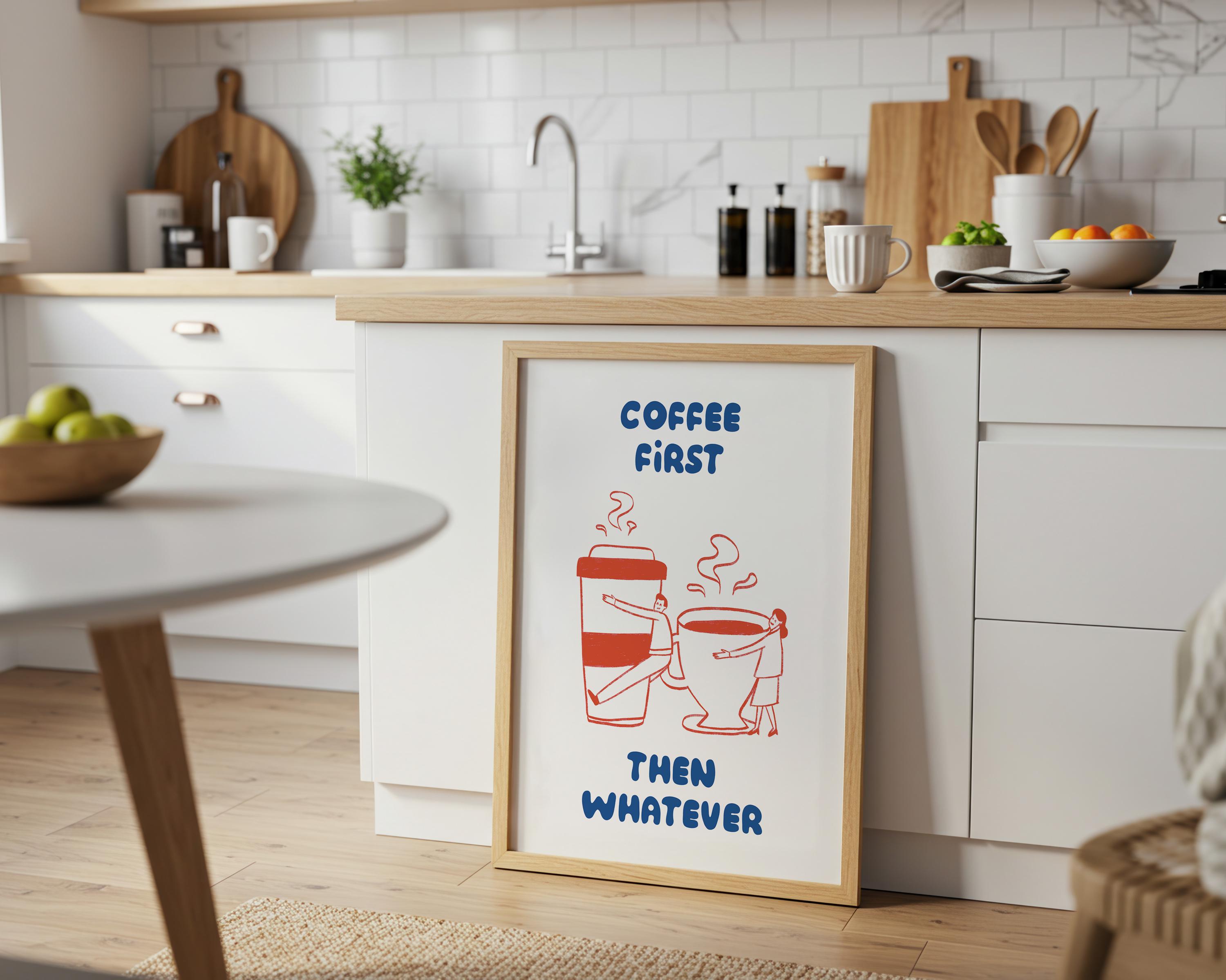 Coffee Quote Poster Set – Funny Espresso Prints – Modern Cafe Wall ...
