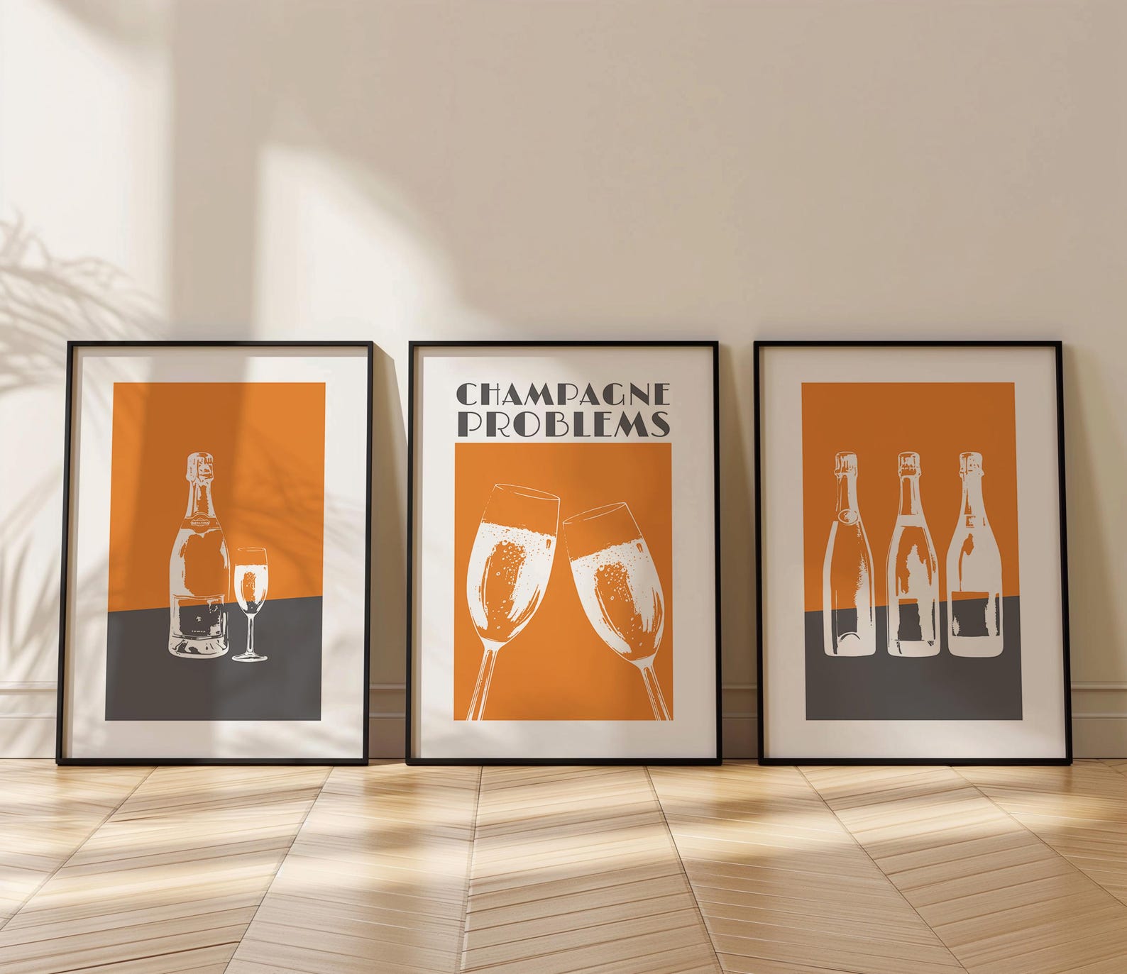 Set of 3 Bar Posters, Modern Kitchen Wall Art, Bar Cart Decor ...
