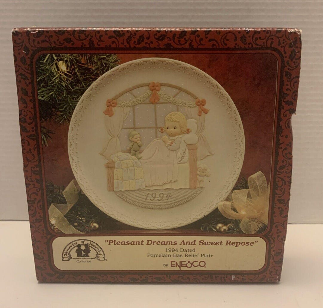 Enesco Memories of Yesterday "pleasant Dreams & Sweet Repose" Plate ...