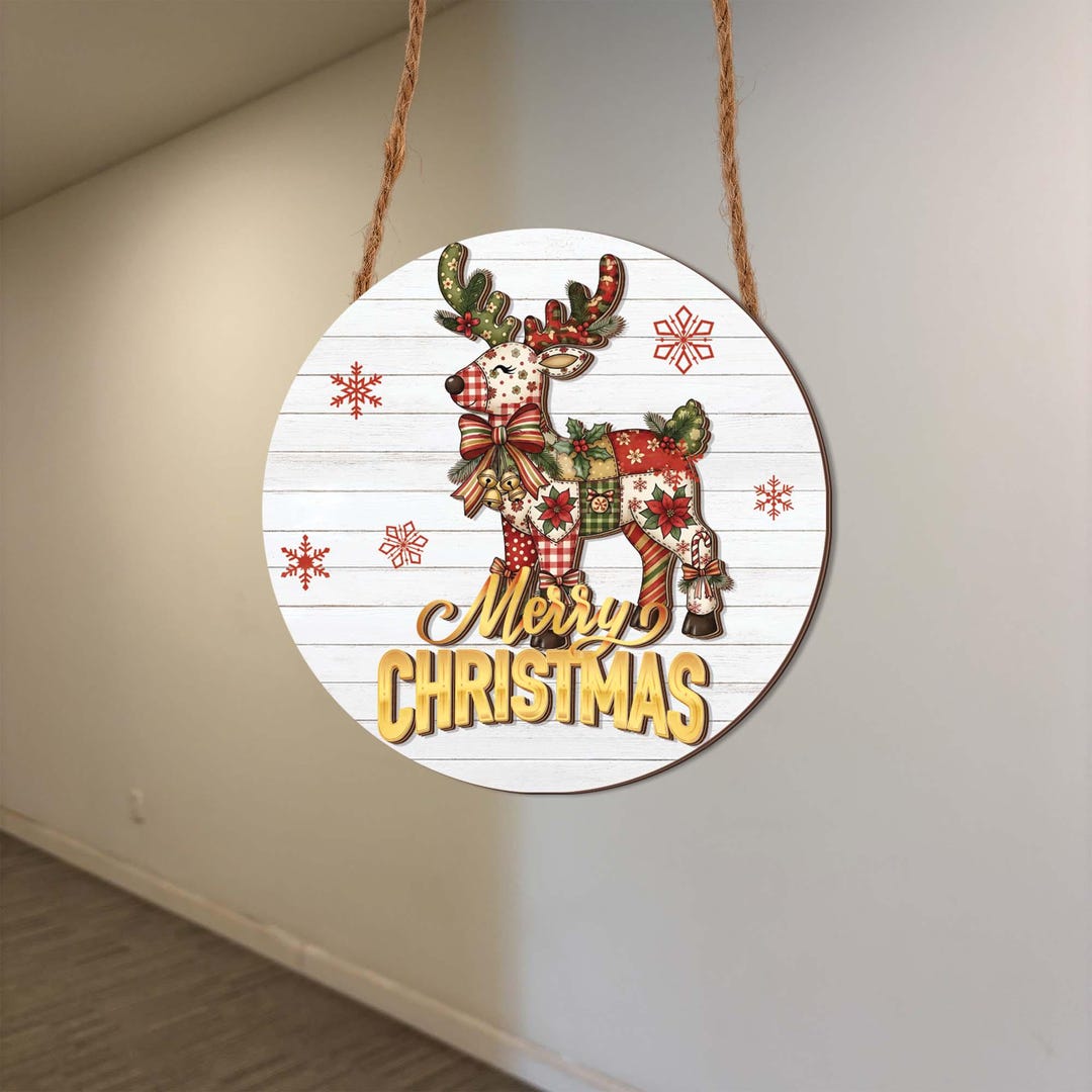 Reindeer Wood Sign, Reindeer Signs, Merry Christmas Sign, Christmas ...