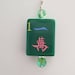 Colorful Bright Green 1 Crack Mahjong Tile Pendant With Mermaid Glass ...