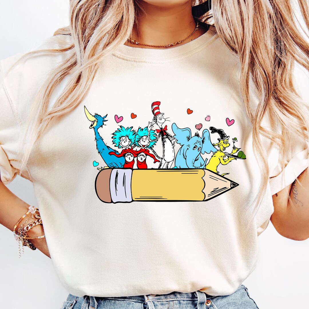 Personalized Dr. Seuss Teacher Shirt, Custom Name Teacher Sweatshirt ...