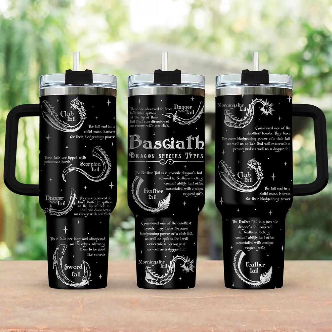 Fourth Wing Dragon Engraved Tumbler 40oz, Basgiath War Codex Tumbler ...