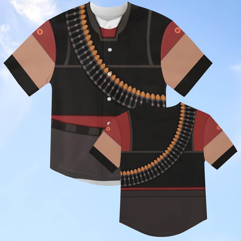 Heavy TF2 Baseball Jersey, Team Fortress 2, Halloween Cosplay Jersey ...