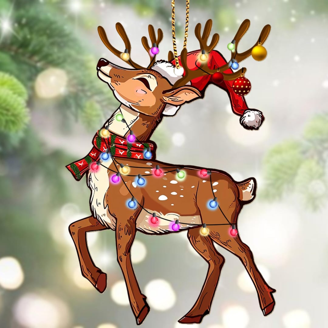 Deer Christmas Ornament, Deer Christmas Tree Decorations, Hunting ...
