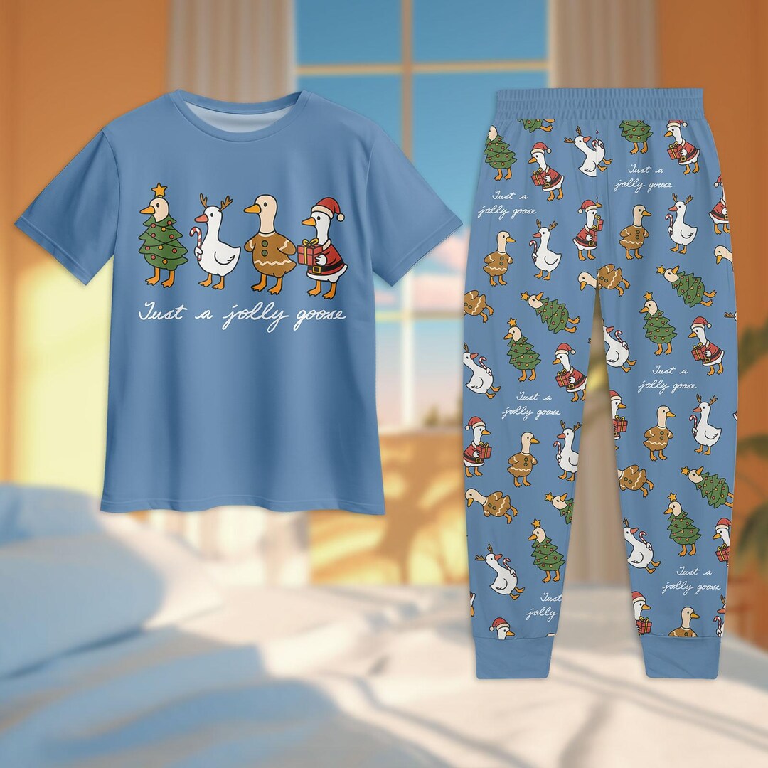 Just A Jolly Goose Tshirt and Pants, Silly Goose Pajamas for Women ...