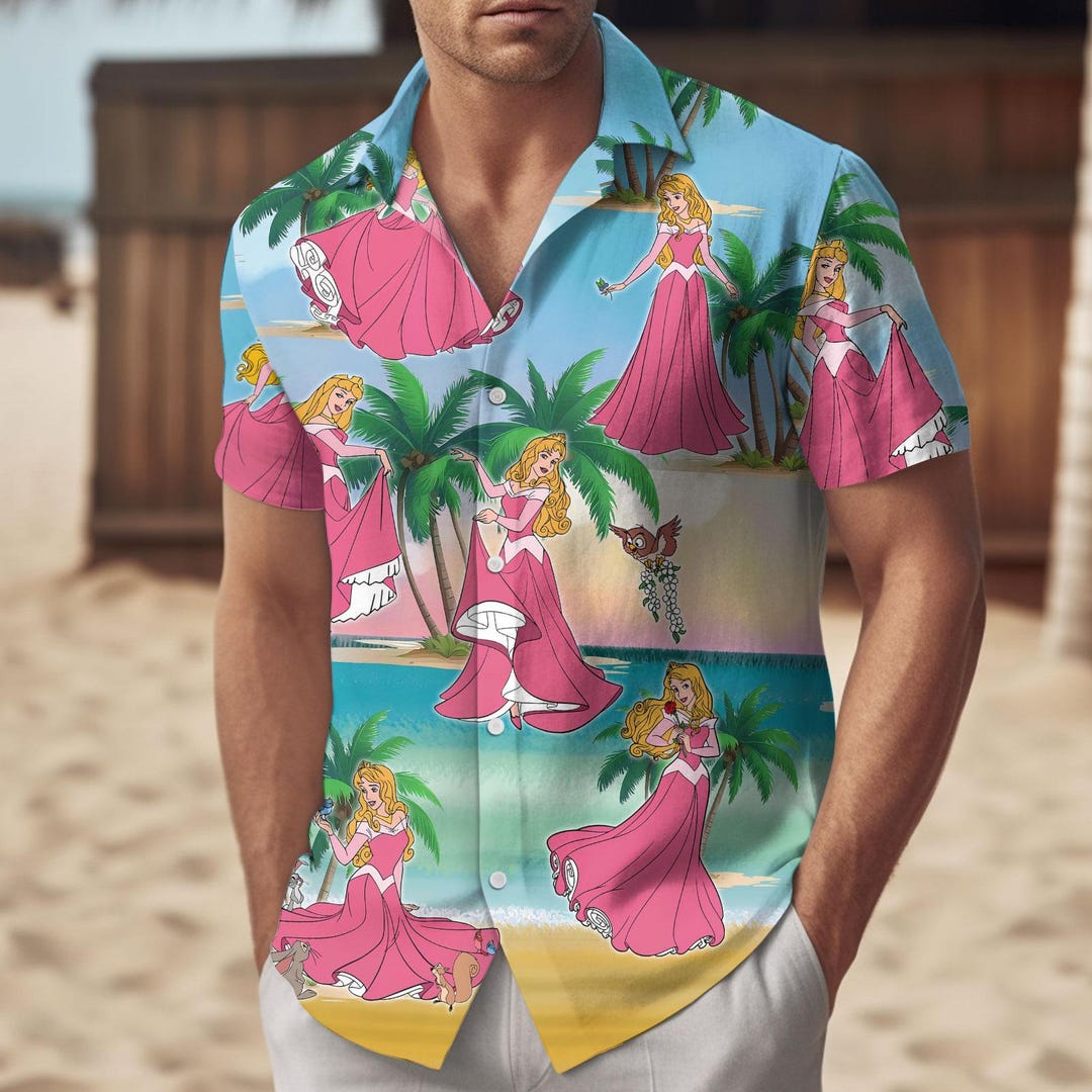 Disney Aurora Princess Aloha Button Shirt, Sleeping Beauty Shirt and ...