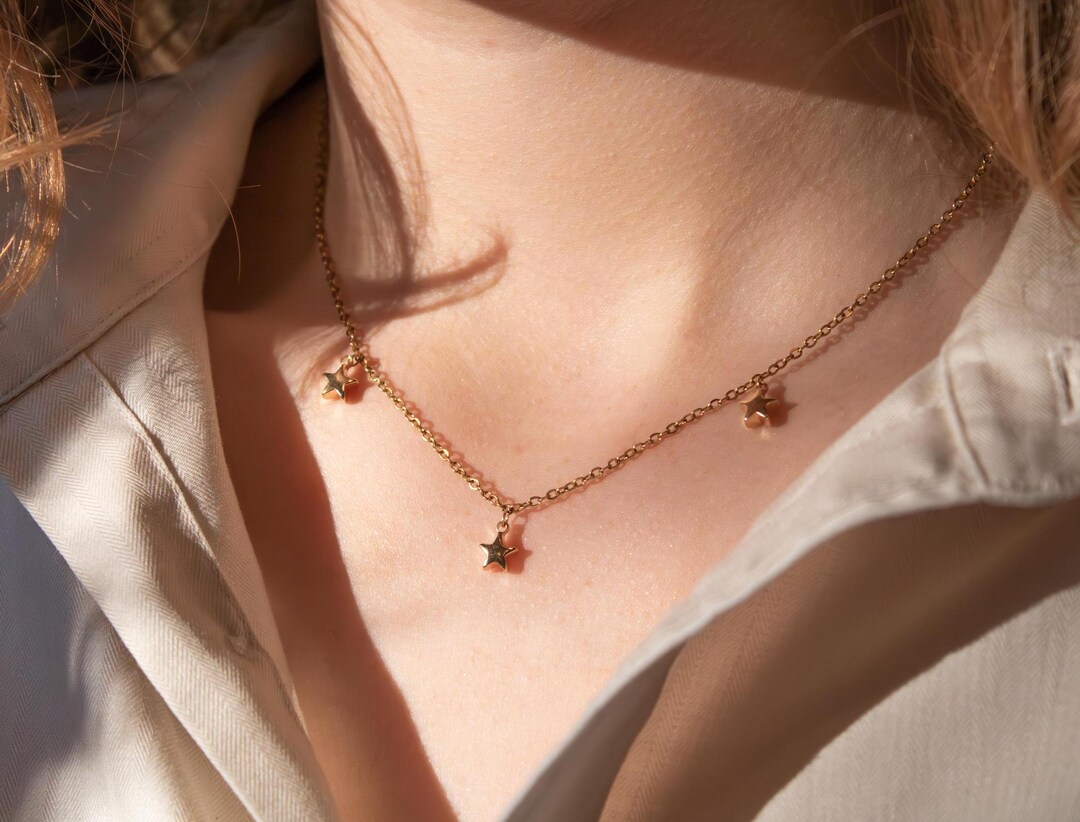 Triplet Kids Star Charm Necklace Gold Jewelry for Mom Gift for Mothers ...