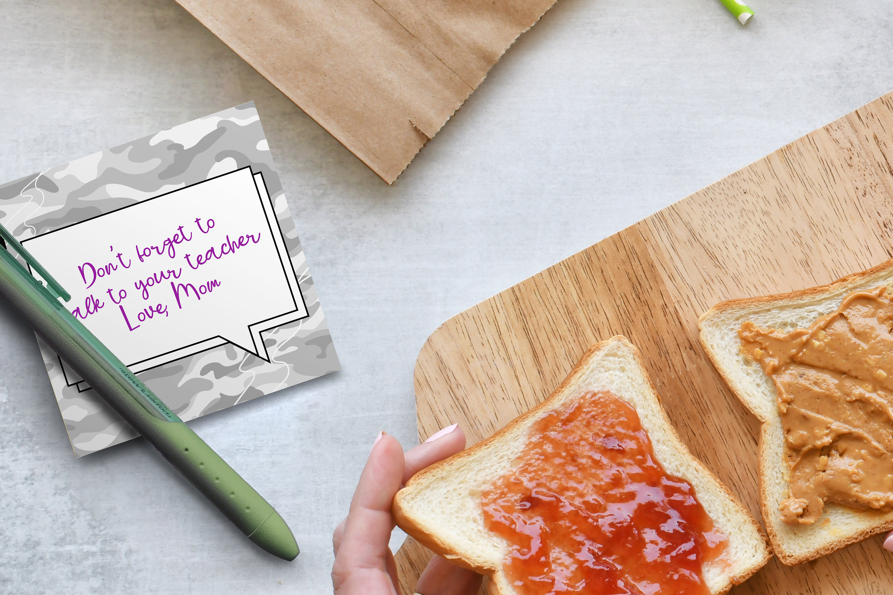 Camo Printable Post-it Notes - Grey, Black, and White - Set of 4 ...