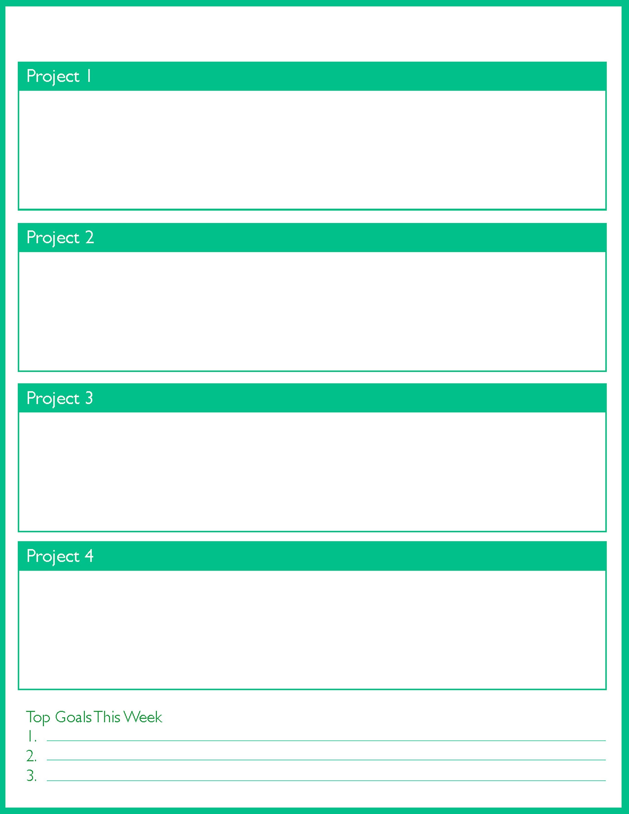 Modern Green Productivity Planner for Print or Digital to Organize Your ...