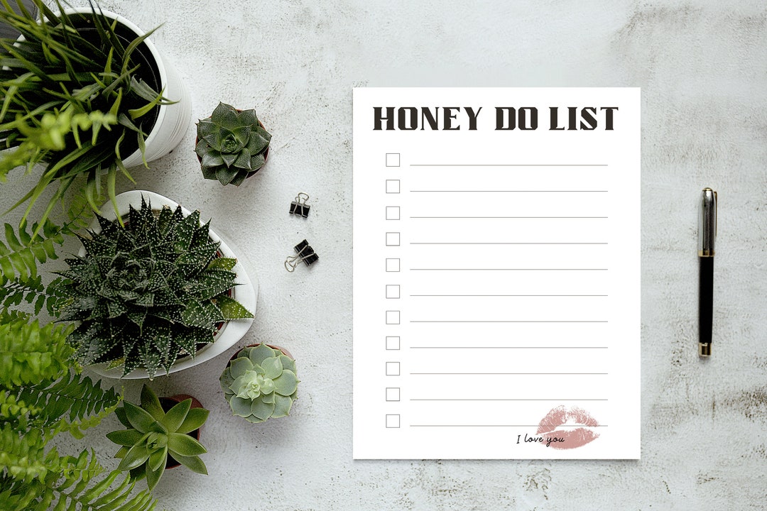 Simple Honey Do List for Printing to Get Chores Done - Etsy