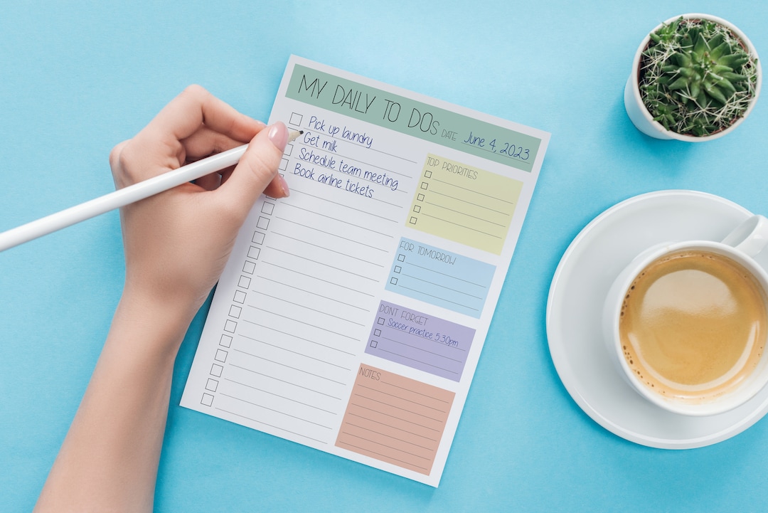 Colorful To-do List Printable – Daily Planner (8.5x11) (digital ...