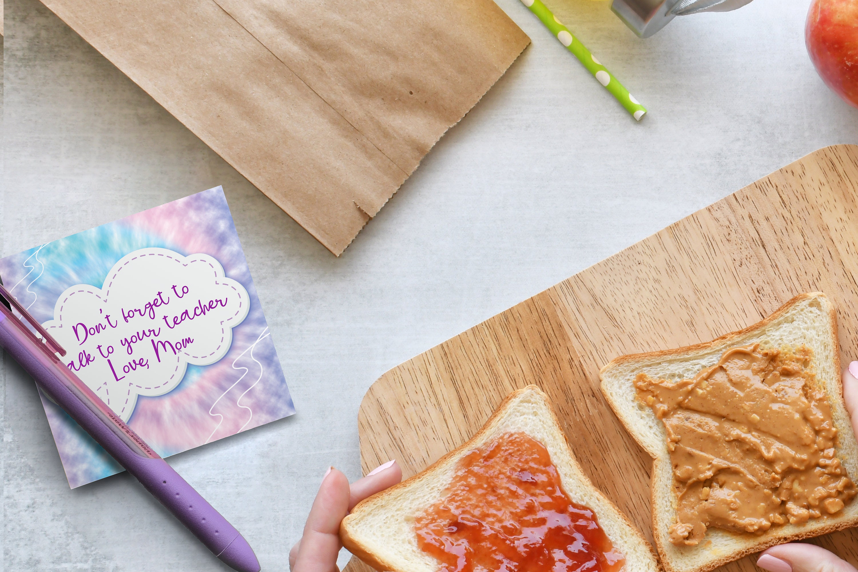 Tie-dye Printable Post-it Notes - Purple, Blue, Pink - Set of 4 ...
