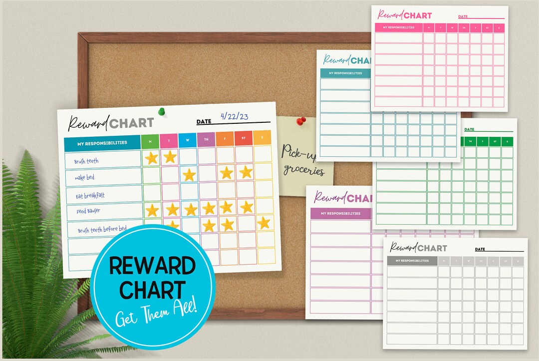 Children's Reward Chart You Can Download and Print_11x8.5 - Etsy