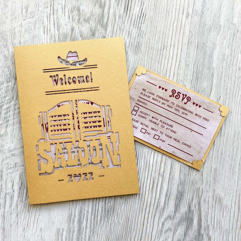Wild West Texas Svg Invitation With Cowboy Hat Cricut Template, Western ...