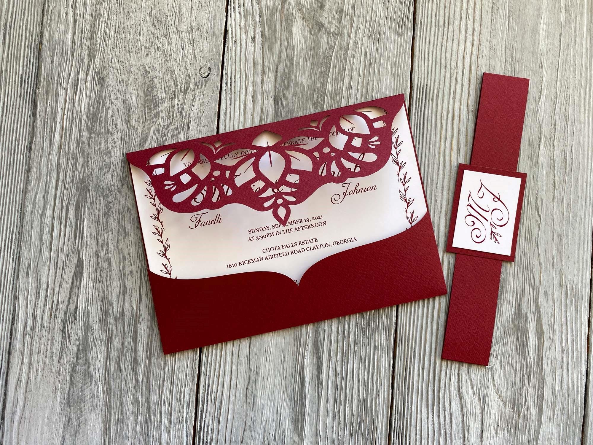 Lotus Flower Ornamental Svg Pocket Invitation Envelope Template Cricut ...