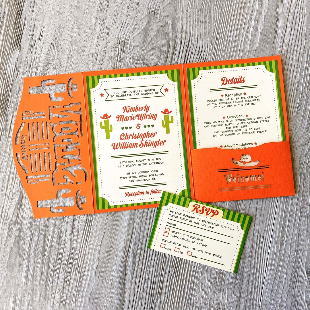 Cowboy Western Wild West Texas Invitation Template, Svg Cricut Mexican ...