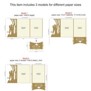 Cowboy Couple Western Party Svg Wedding Invitation Tri-fold Template ...