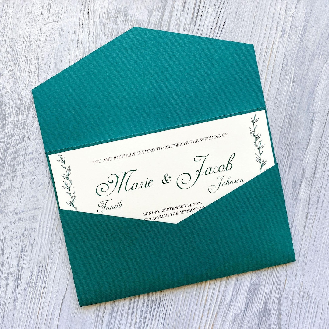 Classic Wedding Simple Invitation Svg Envelope Cricut Template, 5x7 ...